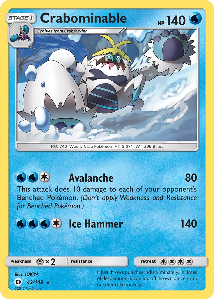 (043/149) Pokemon TCG Sun & Moon Single: Crabominable Rare – Puca Puca ...