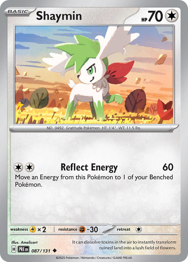 (087/131) Pokemon TCG Prismatic Evolutions Single: Shaymin Uncommon ...